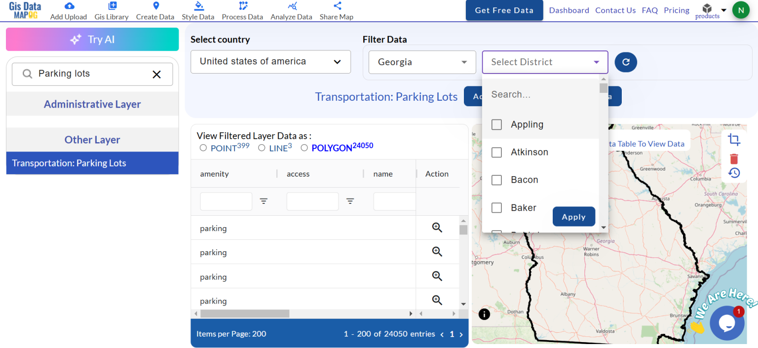 Download Parking Lots Data in Shapefile, KML, MID +15 GIS Formats Using ...