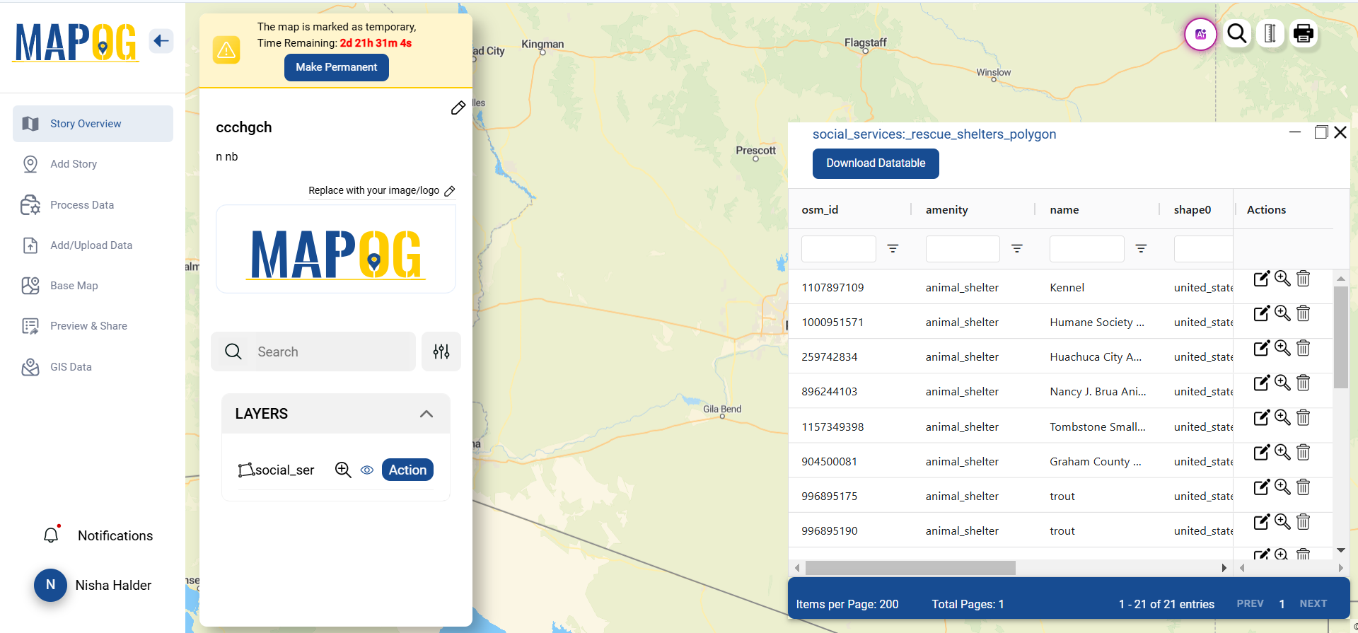 Download Rescue Shelters Data in Shapefile, KML, MID +15 GIS Formats Using GIS Data by MAPOG