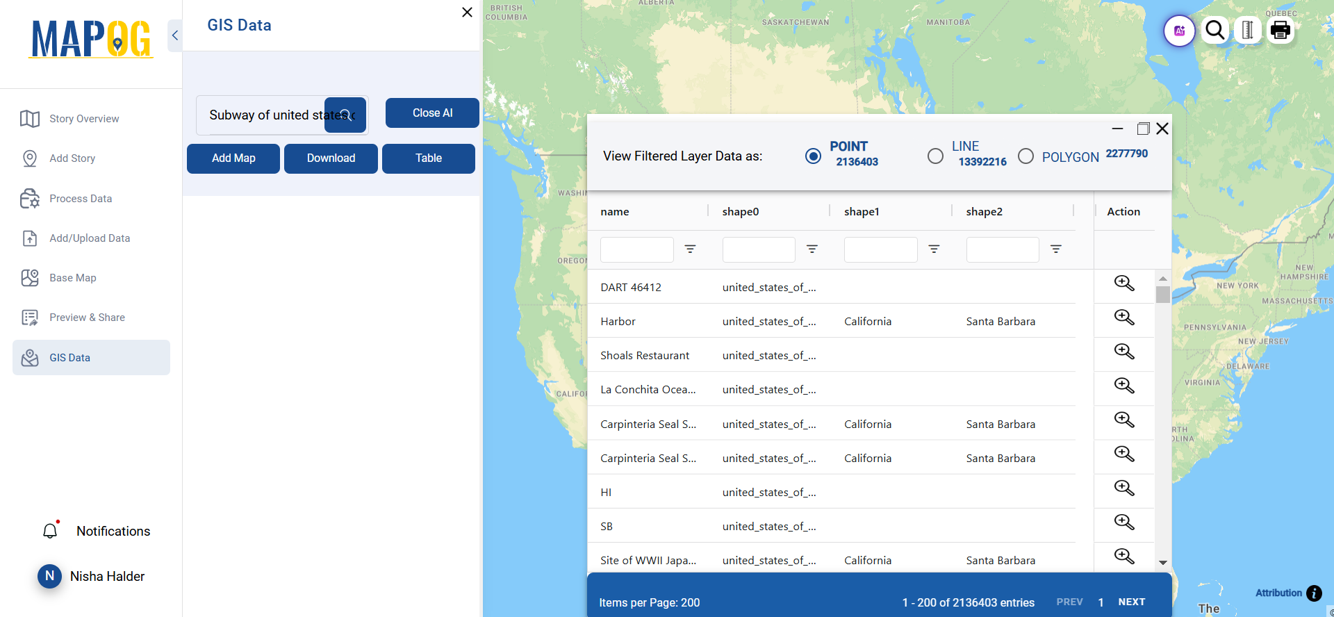 Download Subway Data in Shapefile, KML, MID +15 GIS Formats Using GIS Data by MAPOG