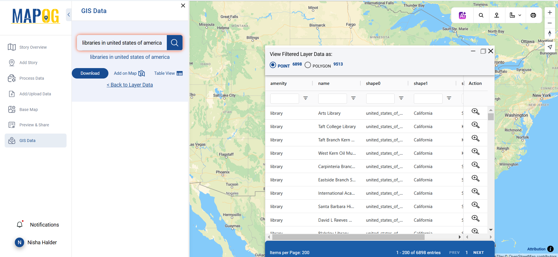 Download Libraries Data in Shapefile, KML, MID +15 GIS Formats Using GIS Data by MAPOG