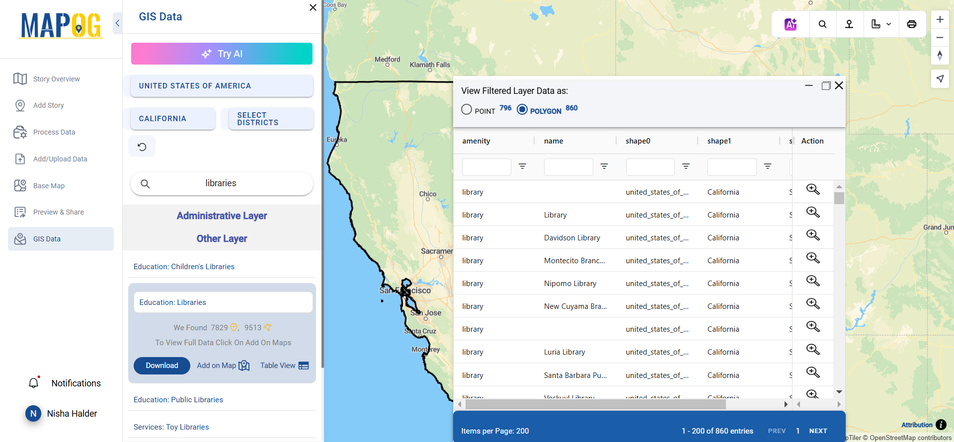Download Libraries Data in Shapefile, KML, MID +15 GIS Formats Using GIS Data by MAPOG