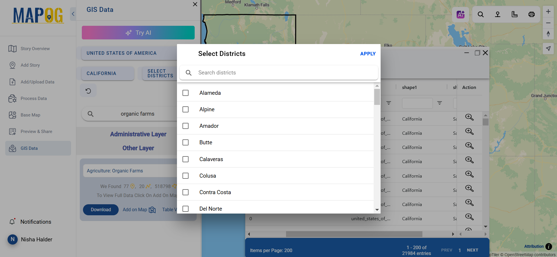 Download Organic Farms Data in Shapefile, KML, GEOJSON & More