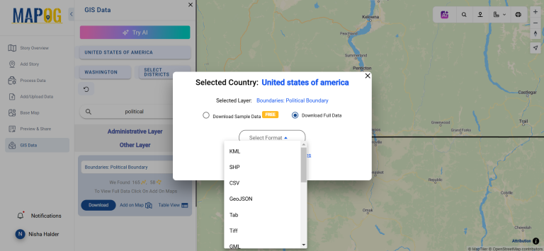 Download Political Boundary Data in Shapefile, KML, MID +15 GIS Formats