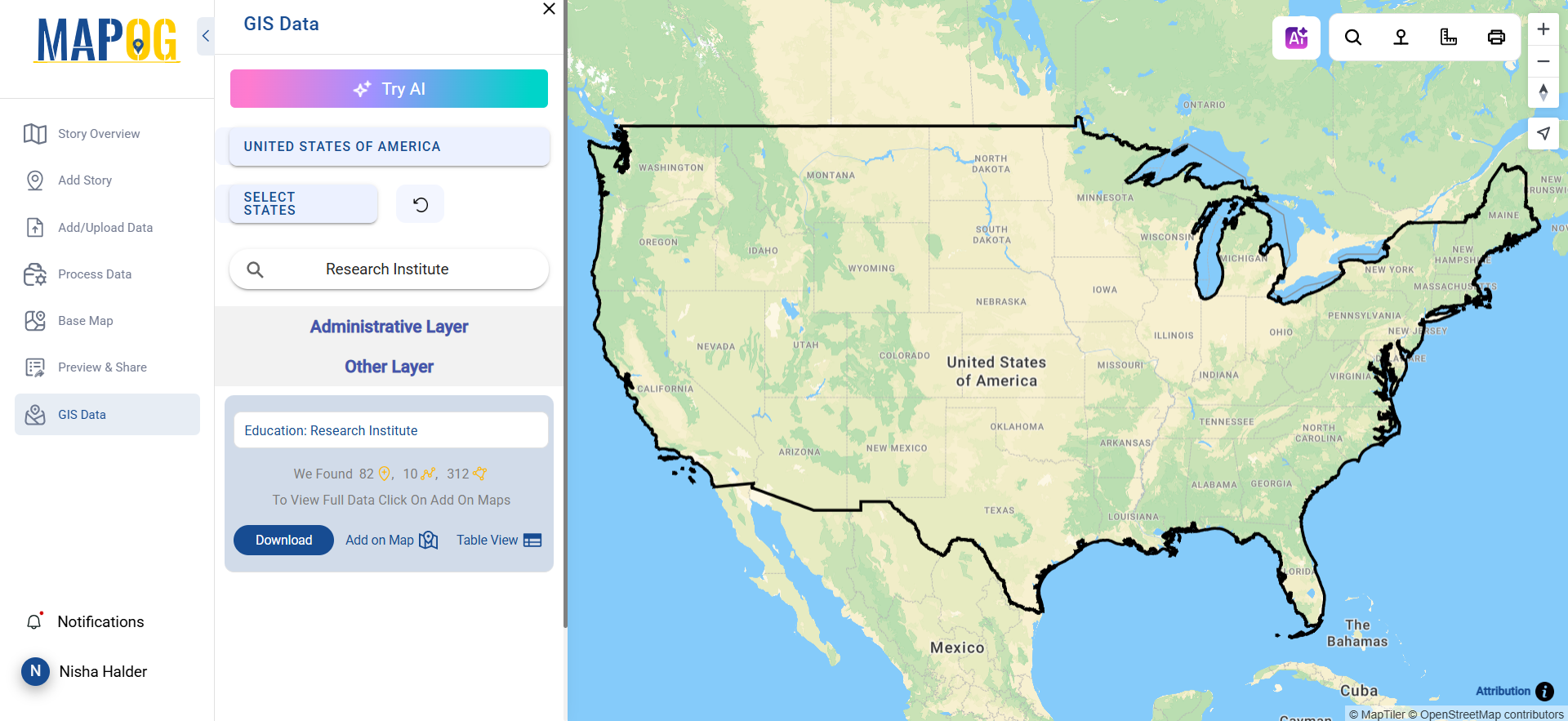 Download Research Institute Data in Shapefile, KML, MID +15 GIS Formats