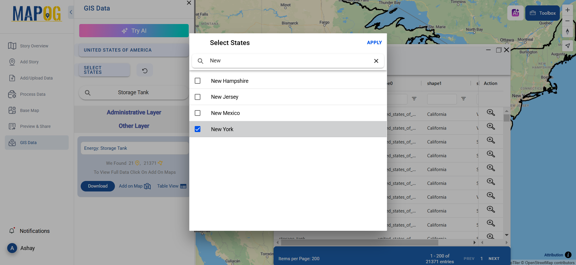Download Storage Tank Data in Shapefile, KML, MID +15 GIS Formats