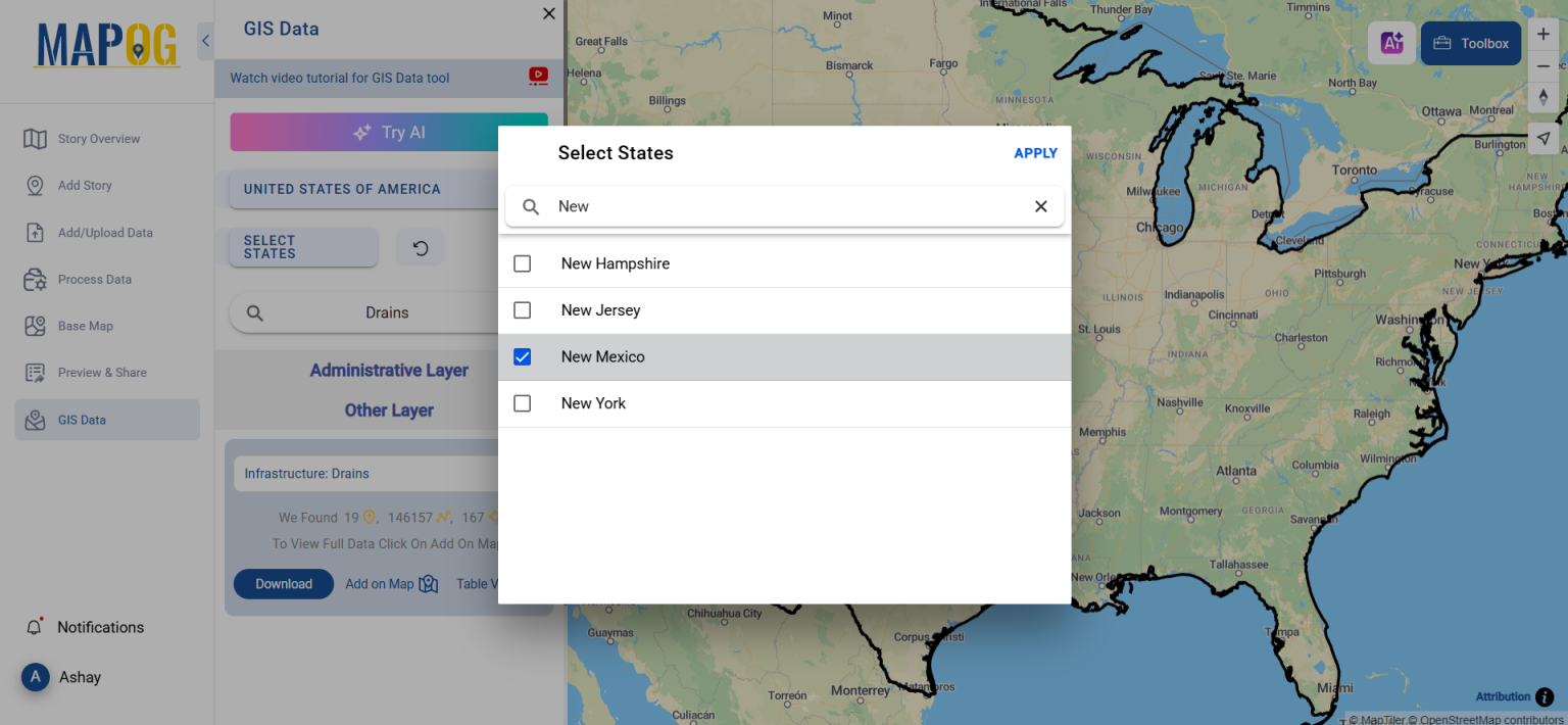 Download Drains Data in Shapefile, KML, MID +15 GIS Formats
