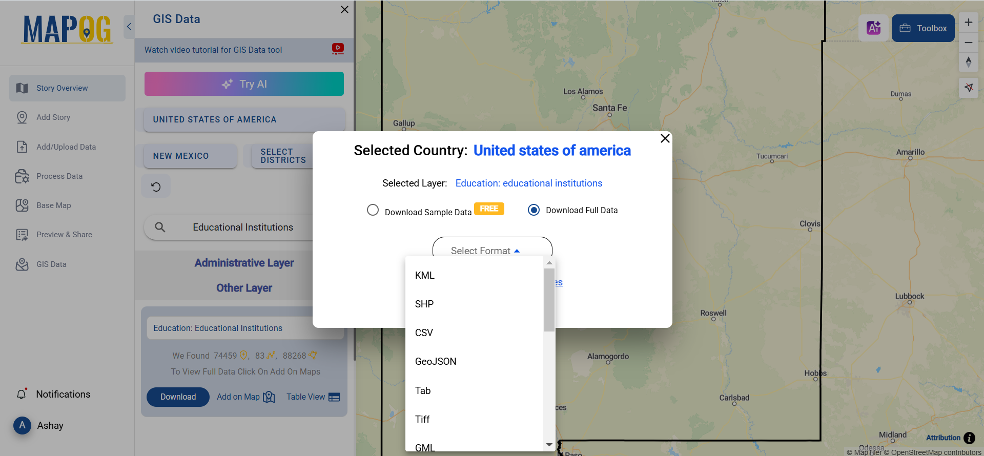 Download Educational Institutions Data in Shapefile, KML, MID +15 GIS Formats Using GIS Data by ...