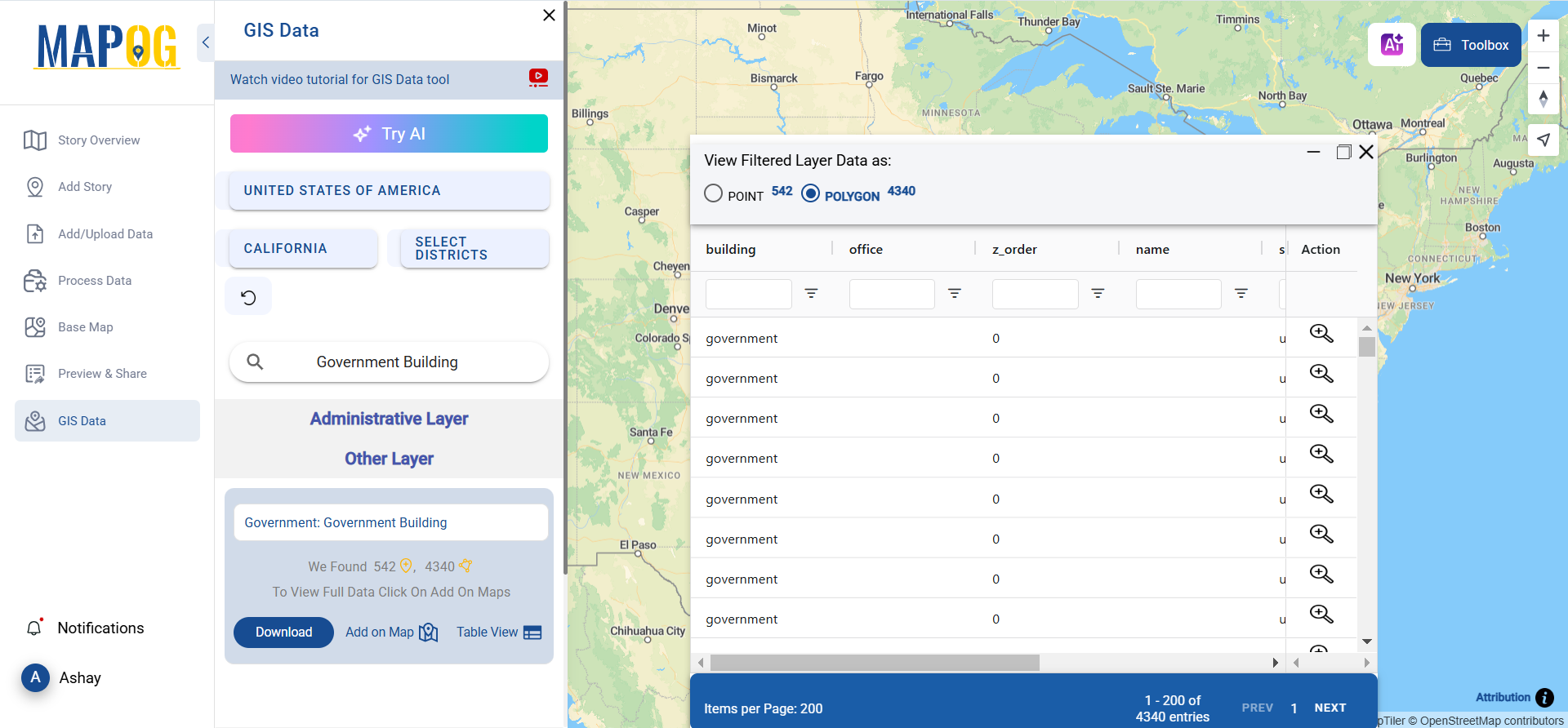 Download Government Building GIS Data in Shapefile, KML, MID +15 Formats
