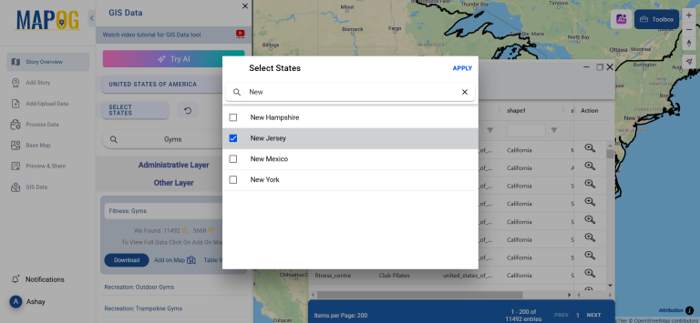 Download Gyms Data in Shapefile, KML, MID +15 GIS Formats