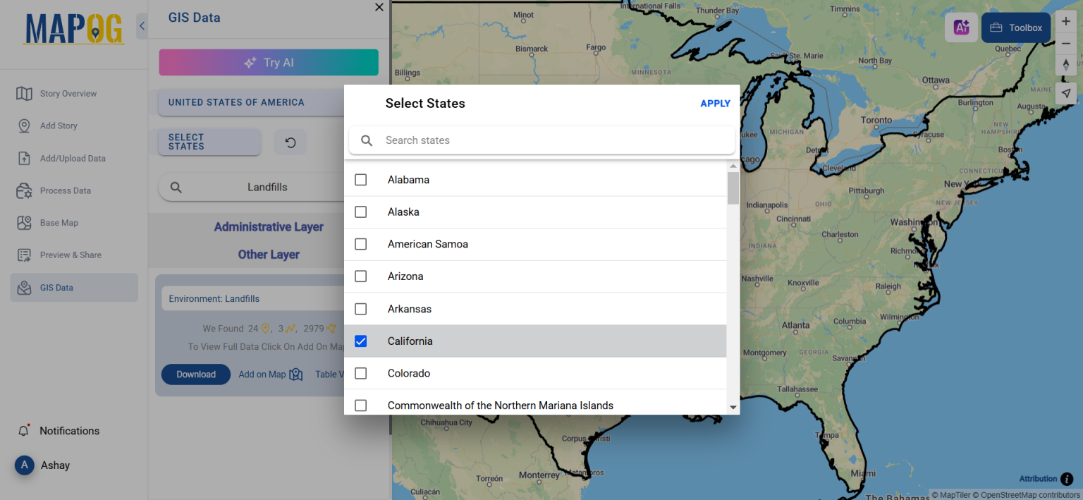 Download Landfill Data in Shapefile, KML, MID +15 GIS Formats