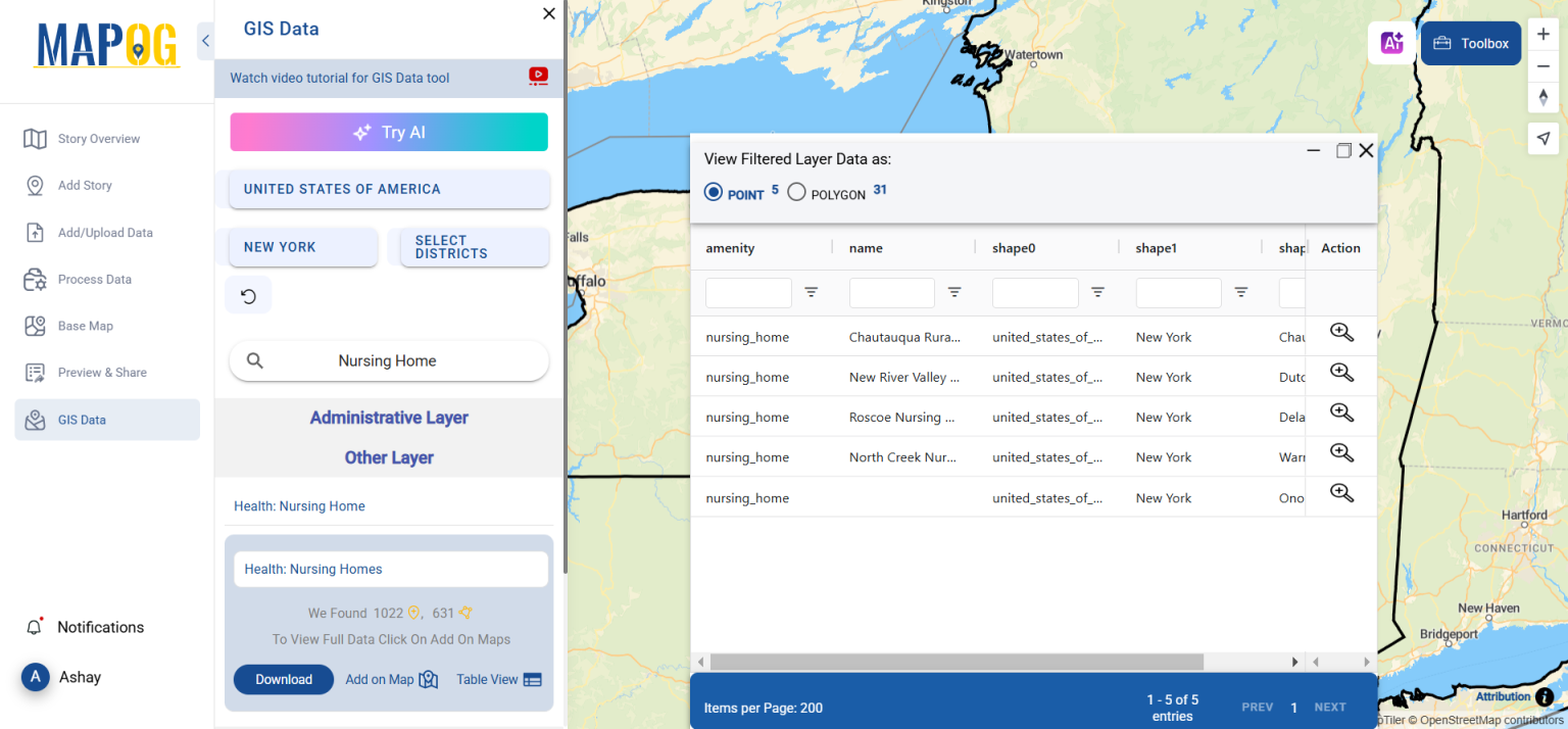 Download Nursing Home Data in Shapefile, KML, MID +15 GIS Formats