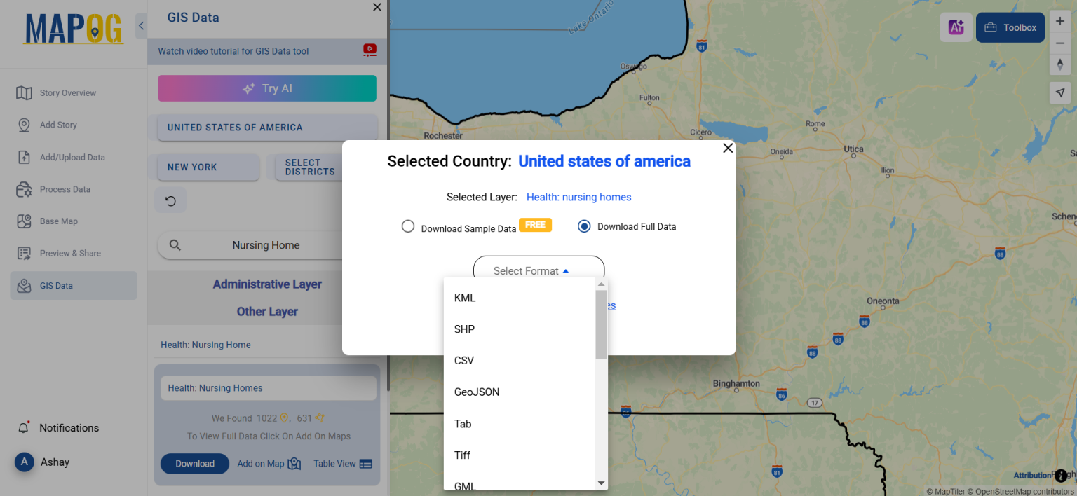 Download Nursing Home Data in Shapefile, KML, MID +15 GIS Formats