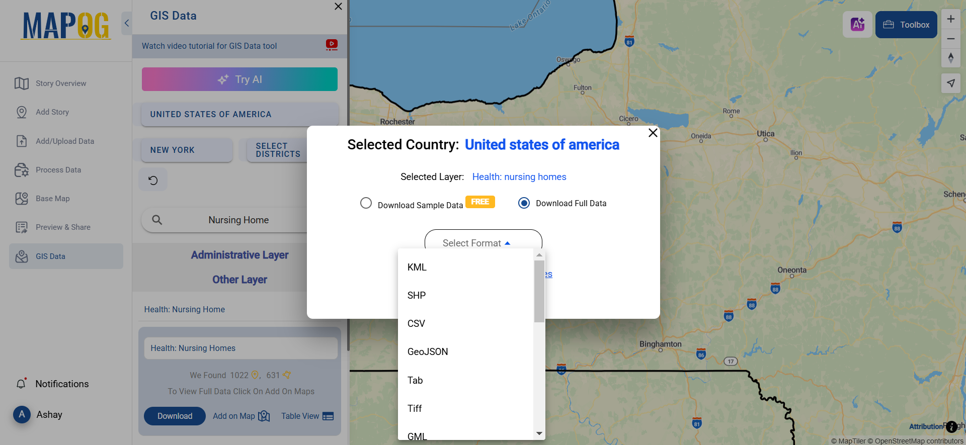 Download Nursing Home Data in Shapefile, KML, MID +15 GIS Formats