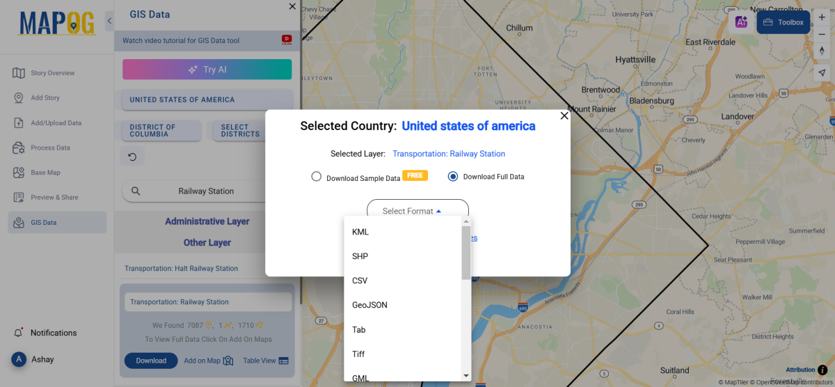 Download Railway Station Data in Shapefile, KML, MID +15 GIS Formats