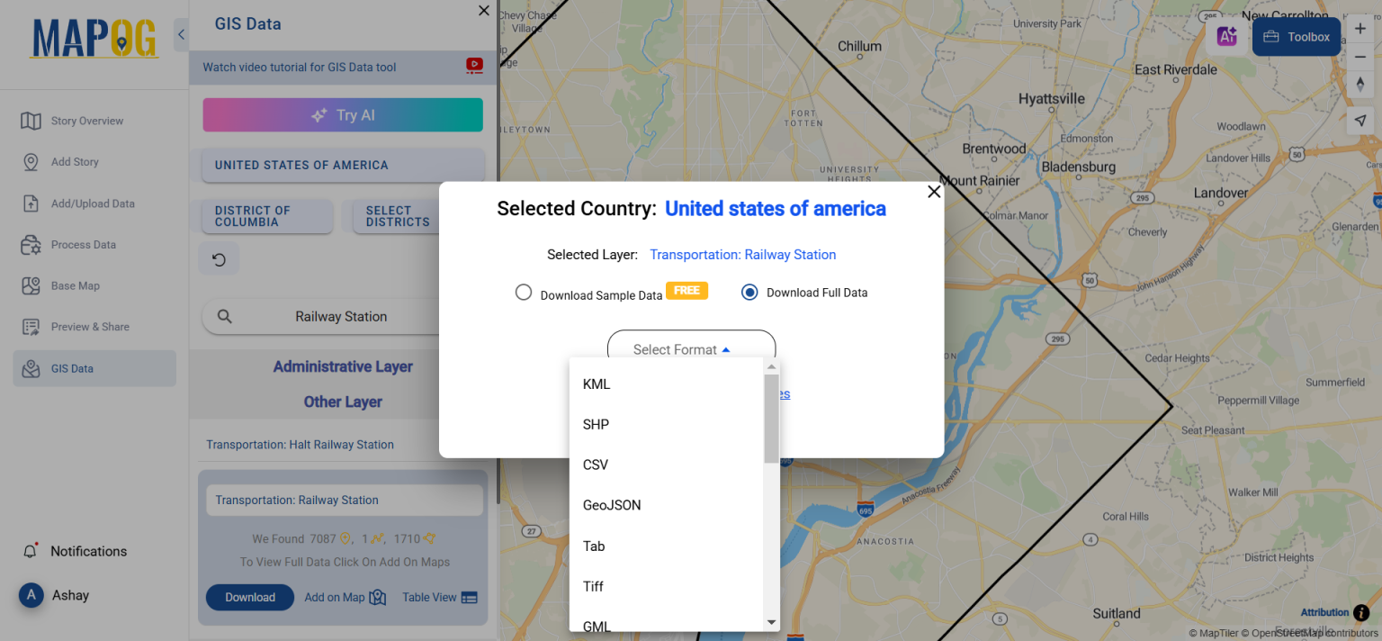 Download Railway Station Data in Shapefile, KML, MID +15 GIS Formats
