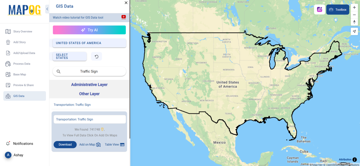 Download Traffic Sign Data in Shapefile, KML, MID +15 GIS Formats