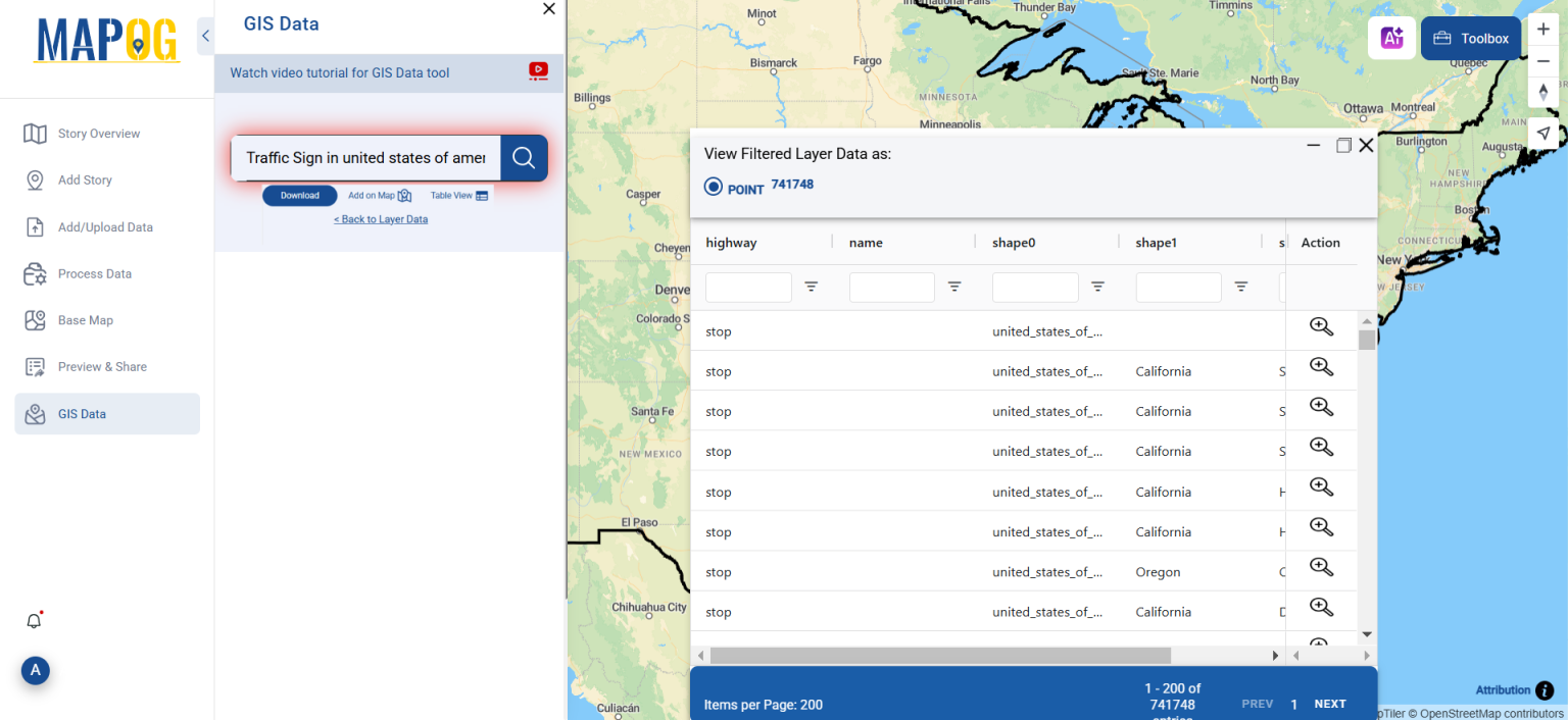 Download Traffic Sign Data in Shapefile, KML, MID +15 GIS Formats