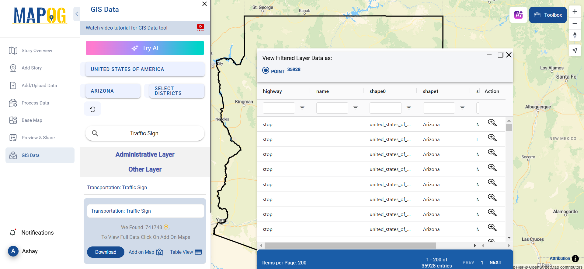 Download Traffic Sign Data in Shapefile, KML, MID +15 GIS Formats