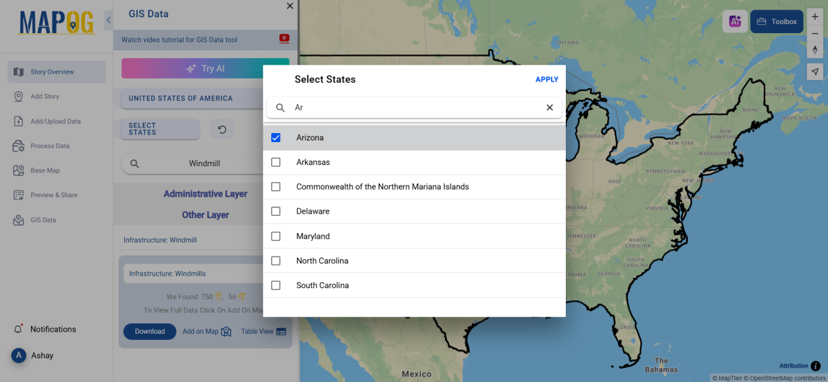 Download Windmills Data in Shapefile, KML, MID +15 GIS Formats Using GIS Data by MAPOG