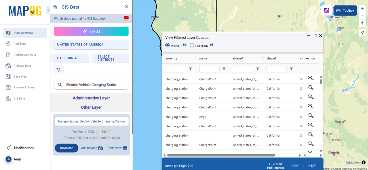 Download Electric Vehicle Charging Station Data in Shapefile, KML ...