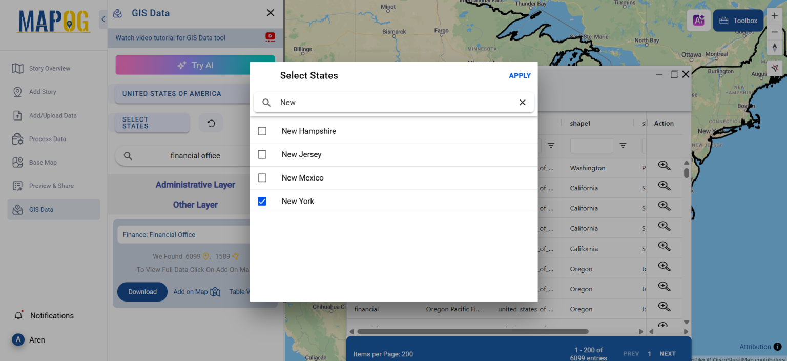 Download Financial Office Data in Shapefile, KML, MID +15 GIS Formats