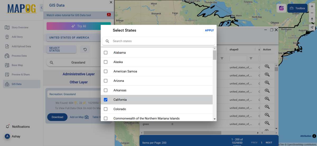 Download Grassland Data in Shapefile, KML, MID +15 GIS Formats