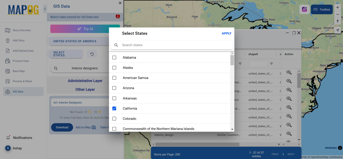 Download Interior Designers Data in Shapefile, KML, MID +15 GIS Formats