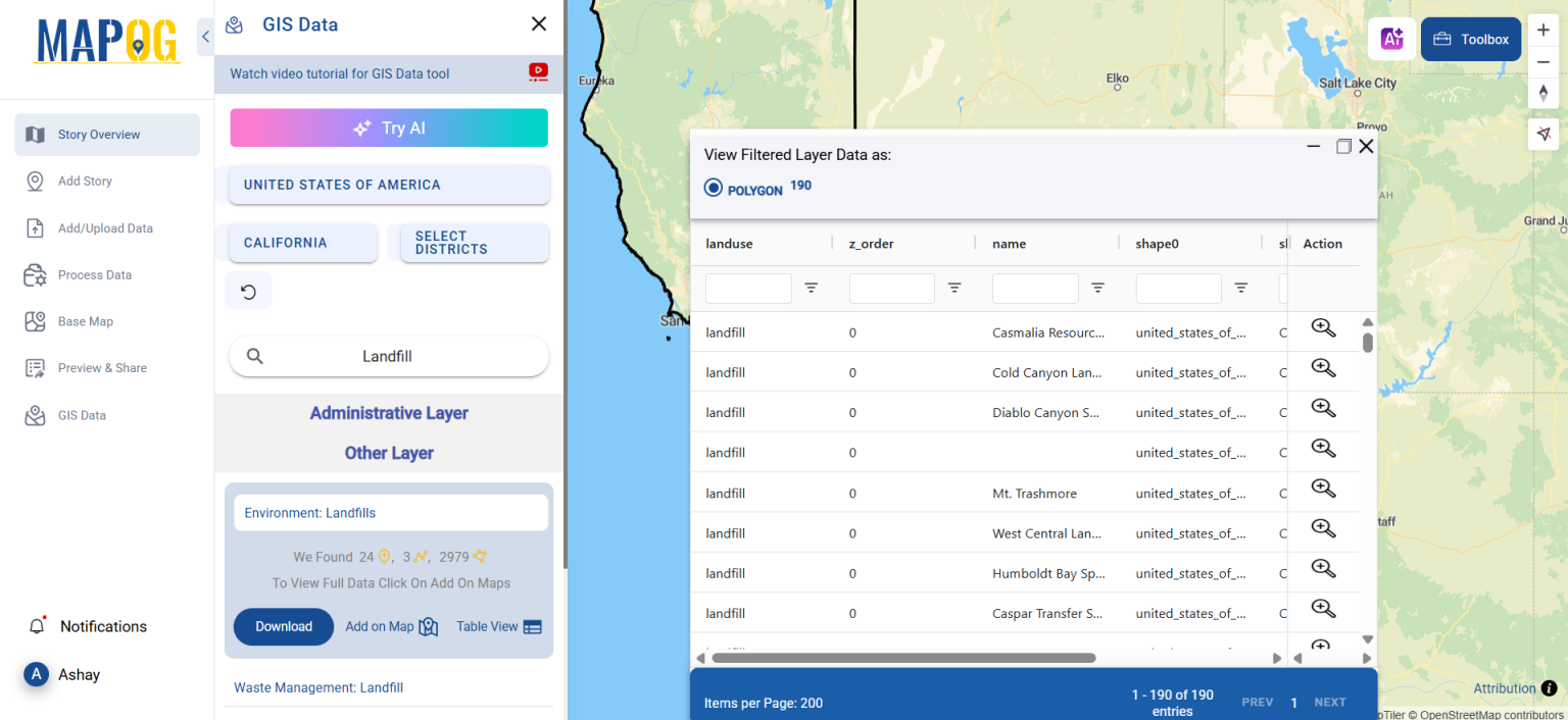 Download Landfill Data in Shapefile, KML, MID +15 GIS Formats | Online GIS data downloader