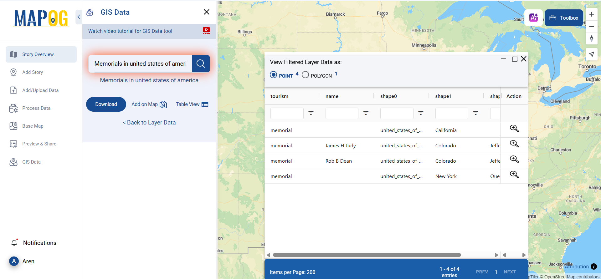 Download Memorials GIS Data in Shapefile, KML, and GeoJSON Formats for ...