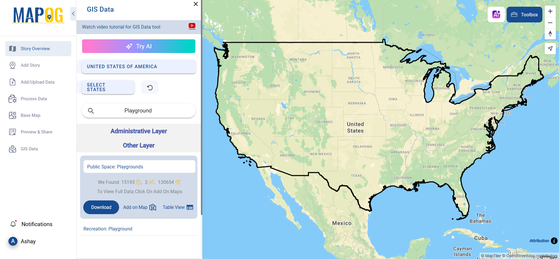 Download Playground Data in Shapefile, KML, MID & More GIS Formats