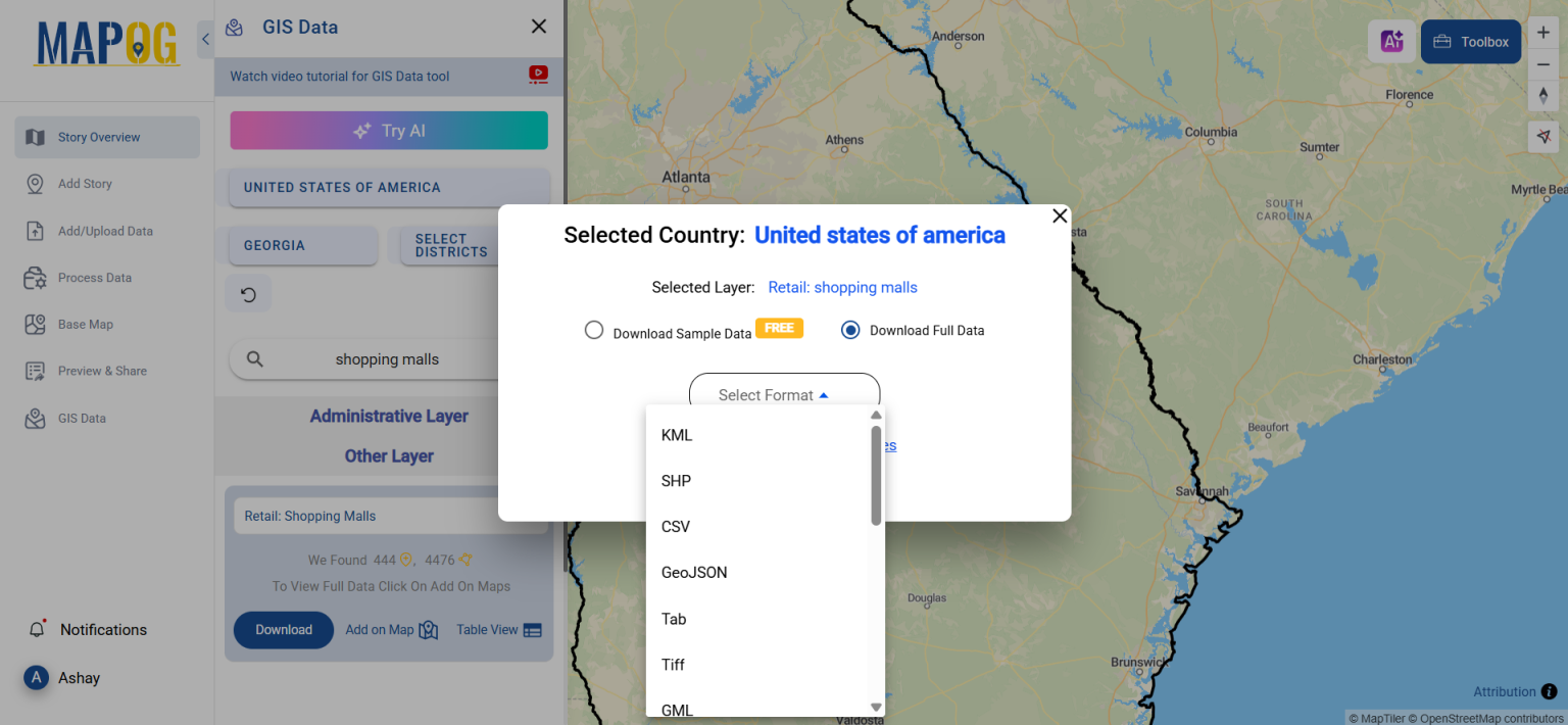 Download Shopping Malls GIS Data – Shapefile, KML, GeoJSON