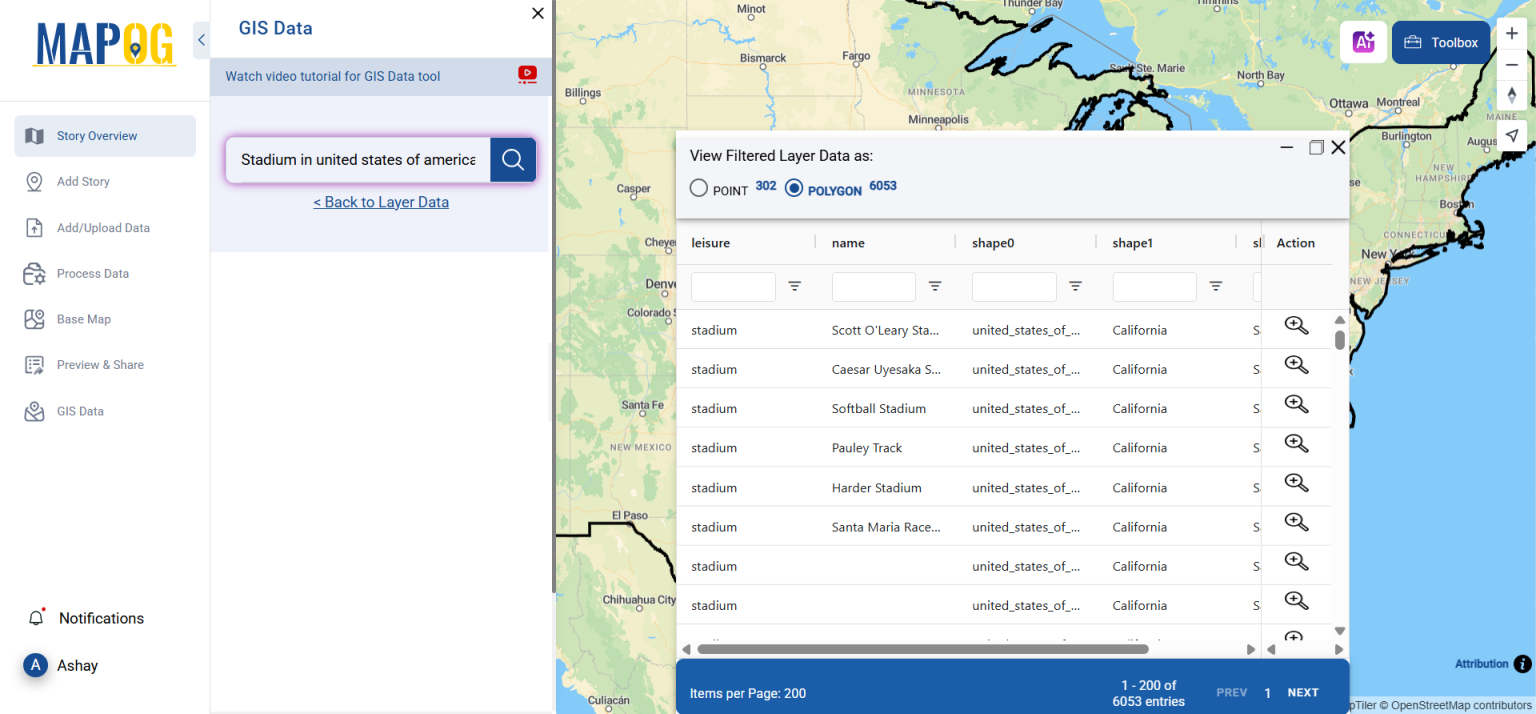 Download Stadium Data in Shapefile, KML, MID +15 GIS Formats