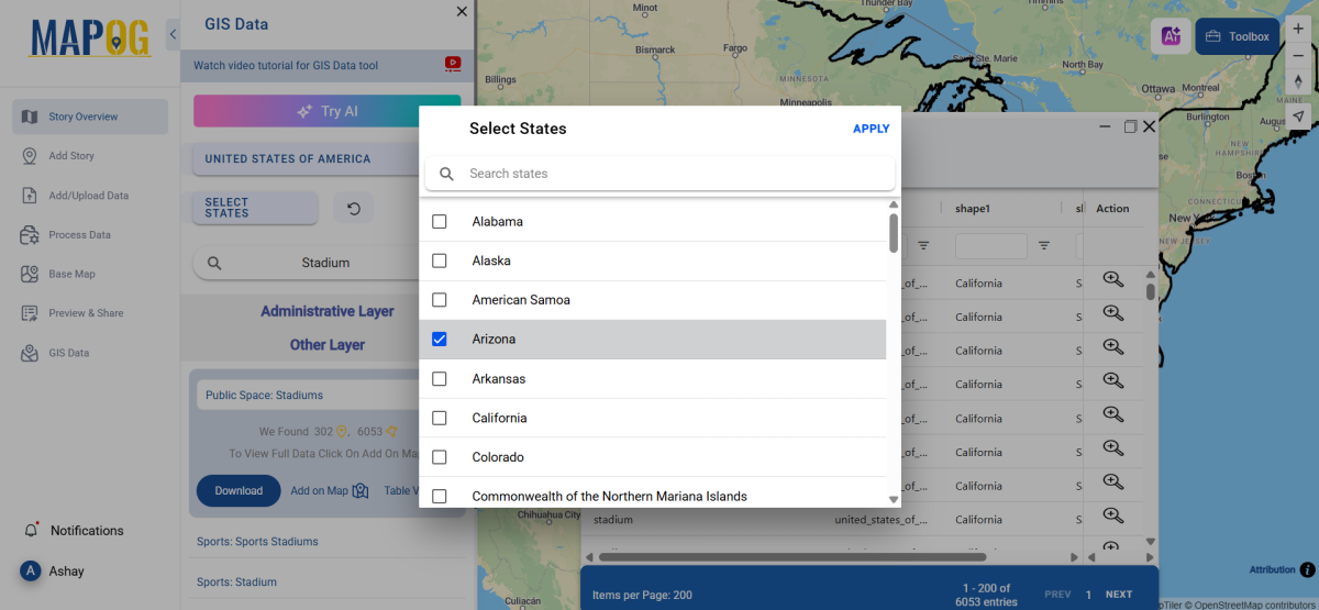 Download Stadium Data in Shapefile, KML, MID +15 GIS Formats