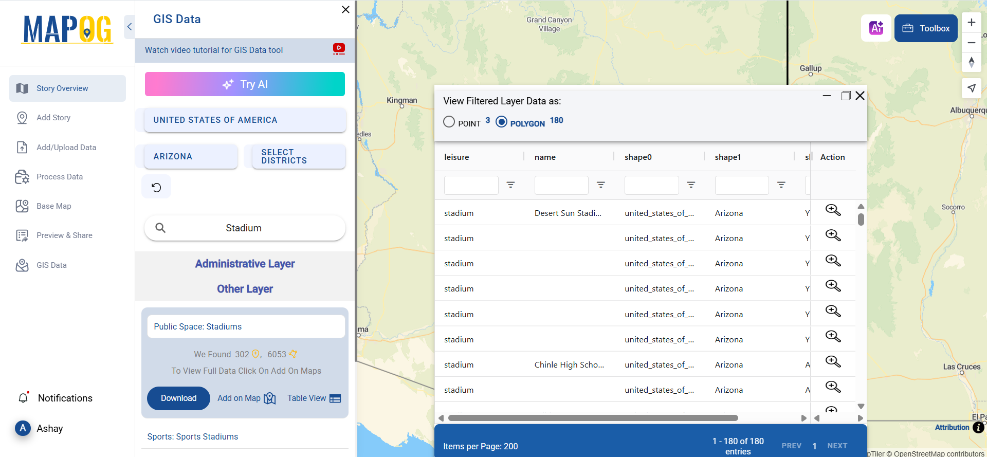 Download Stadium Data in Shapefile, KML, MID +15 GIS Formats