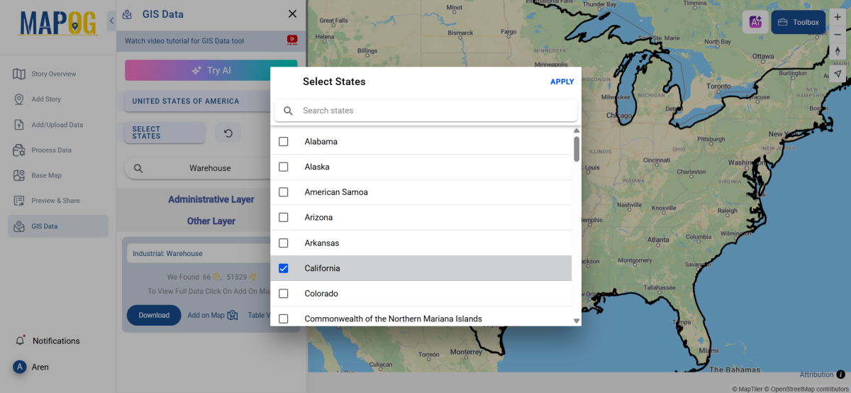 Download Warehouse Location Data in GIS Formats | MAPOG for Logistics ...