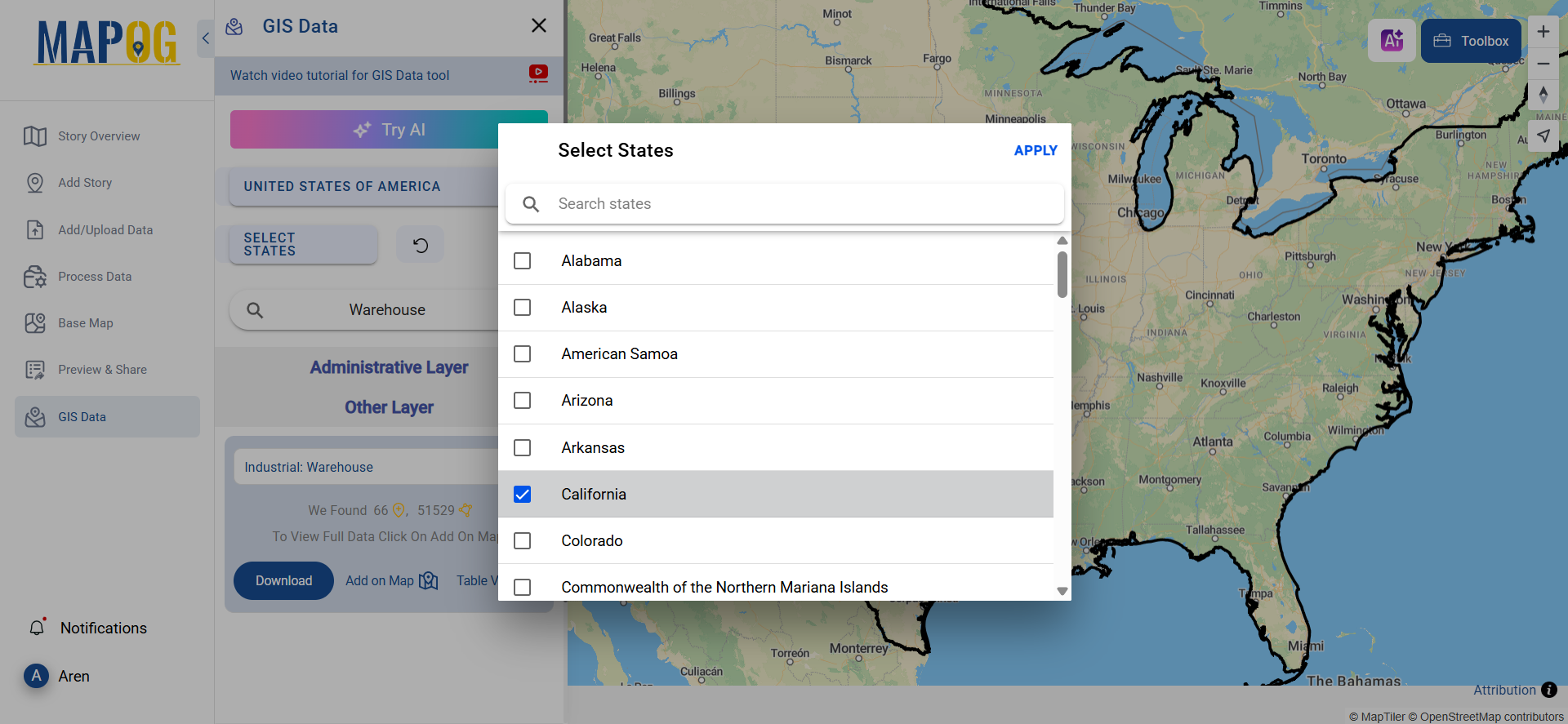 Download Warehouse Location Data in GIS Formats | MAPOG for Logistics & Planning