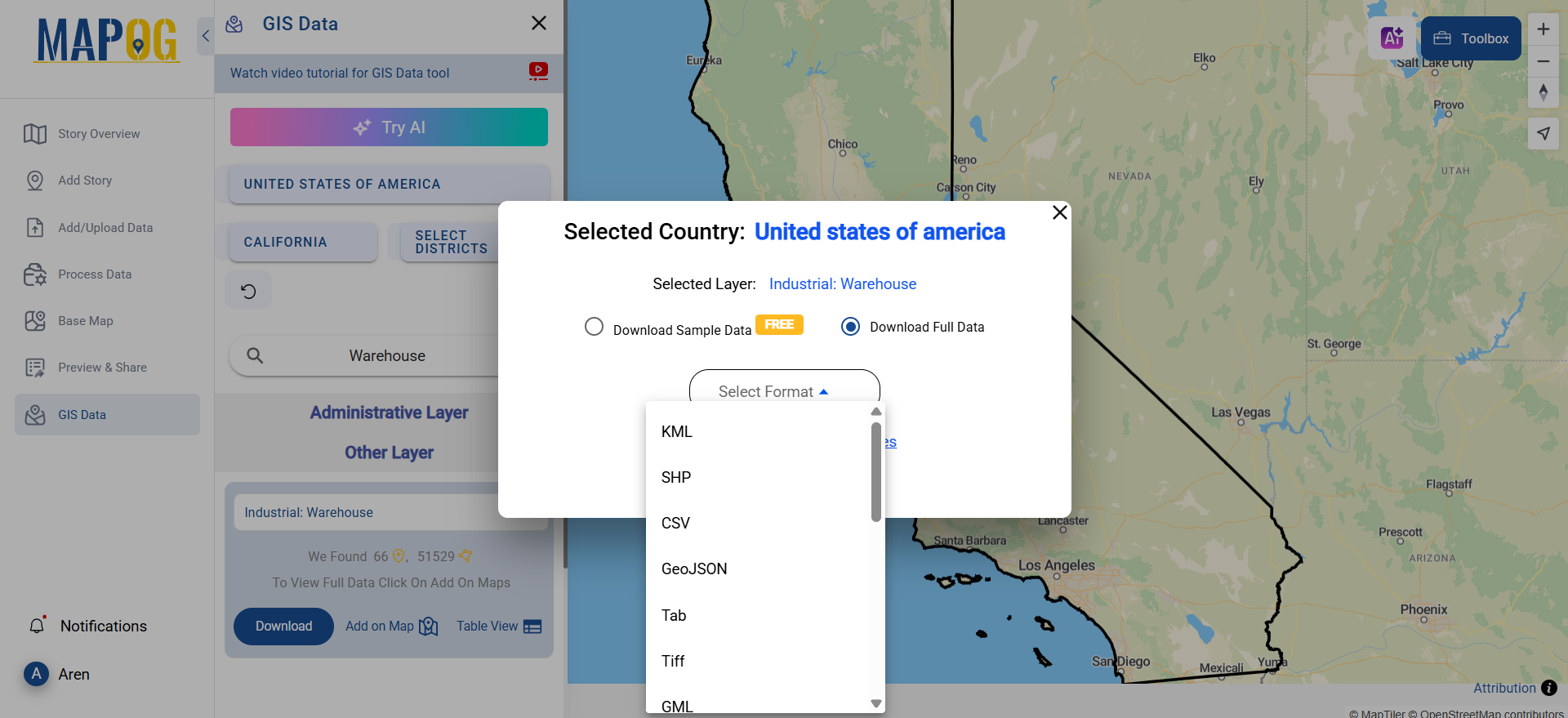 Download Warehouse Location Data in GIS Formats | MAPOG for Logistics & Planning
