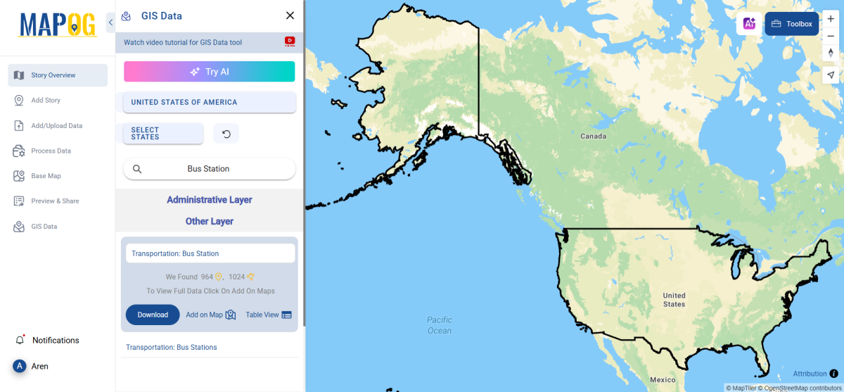 Download Bus Station Data in Shapefile, KML, MID +15 GIS Formats