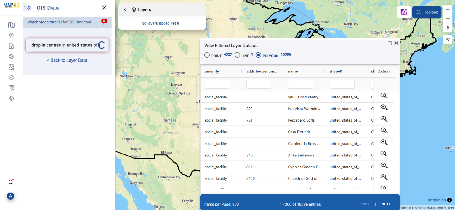 Download Drop-in Centers Data in Shapefile, KML, MID +15 GIS Formats