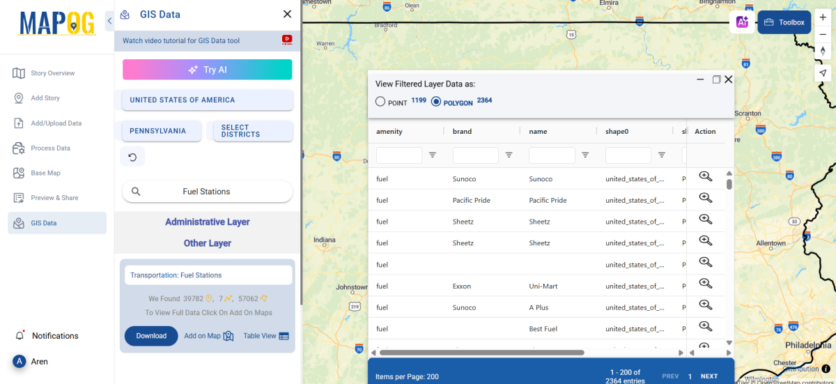 Download Fuel Stations Data in Shapefile, KML, MID, GeoJSON & More for GIS Analysis