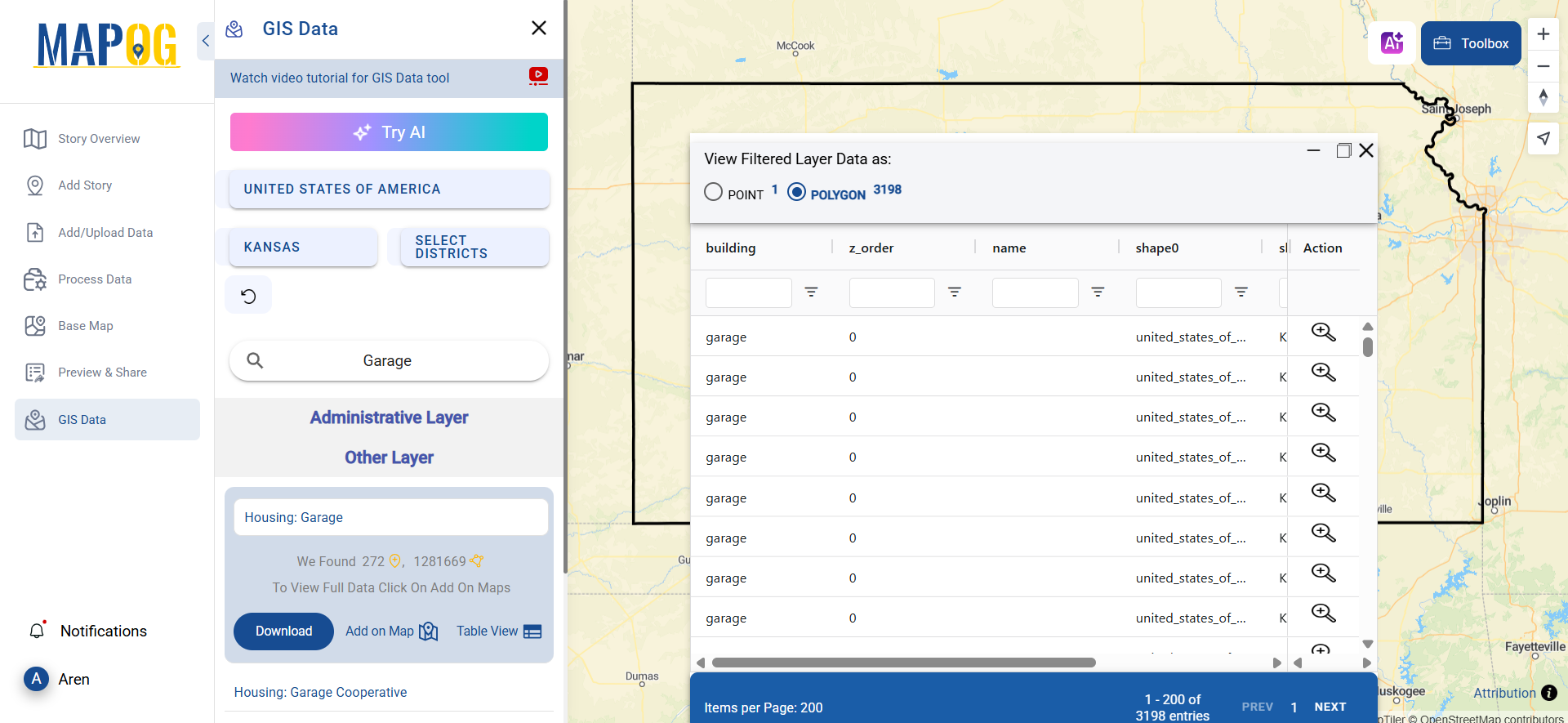 Download Garage Location Data in GIS Formats (Shapefile, KML, GeoJSON ...