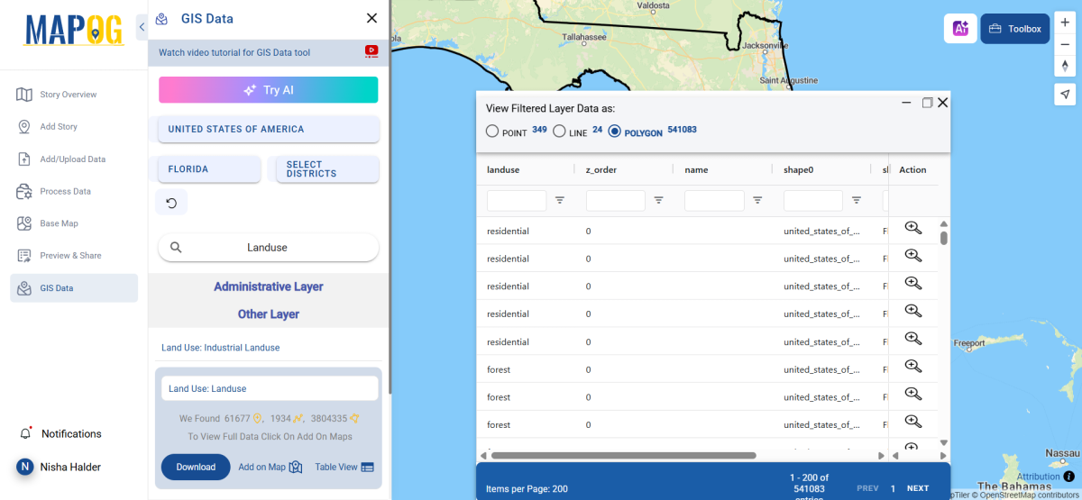 Download Land use Data in Shapefile, KML, MID +15 GIS Formats