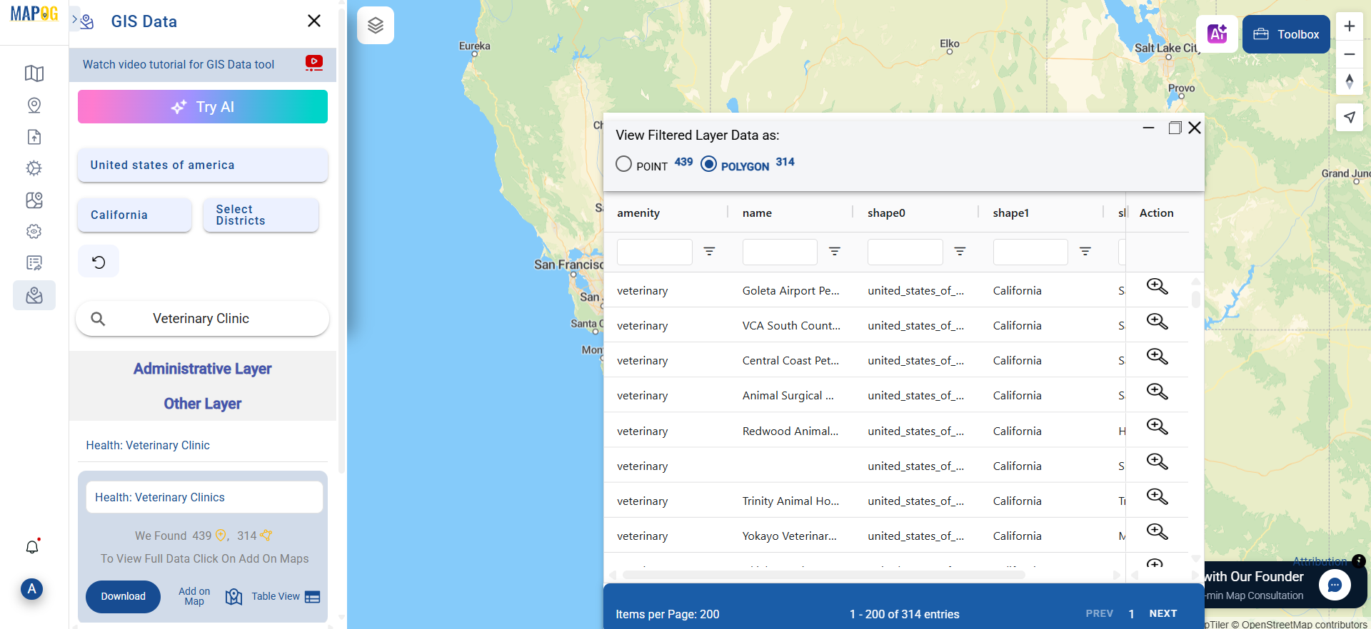 Download Veterinary Clinic Location Data in Shapefile, KML, and GIS ...