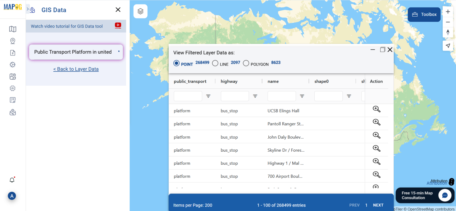 Download Public Transport Platform Data in Shapefile, KML, MID +15 GIS ...