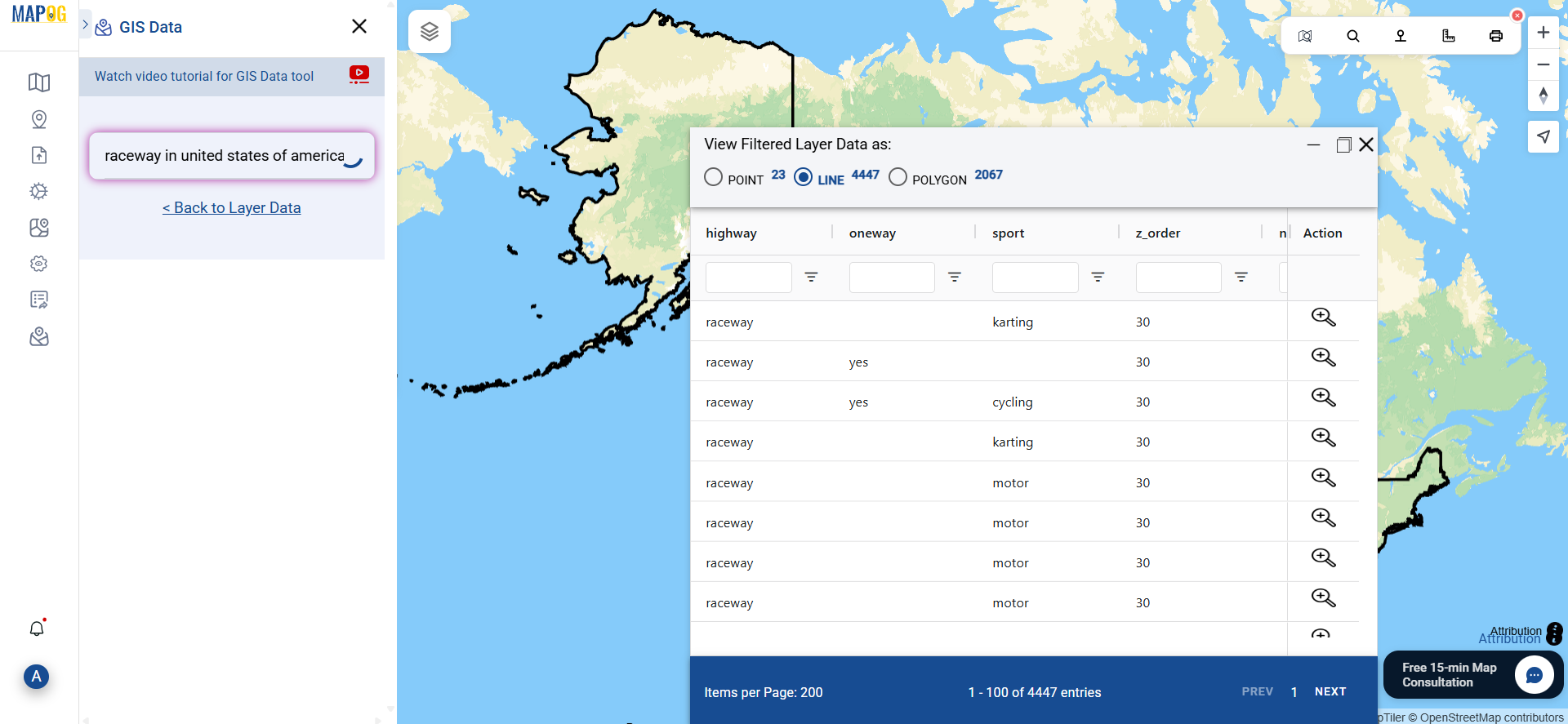 Download Racetrack Data in Shapefile, KML, MID +15 GIS Formats