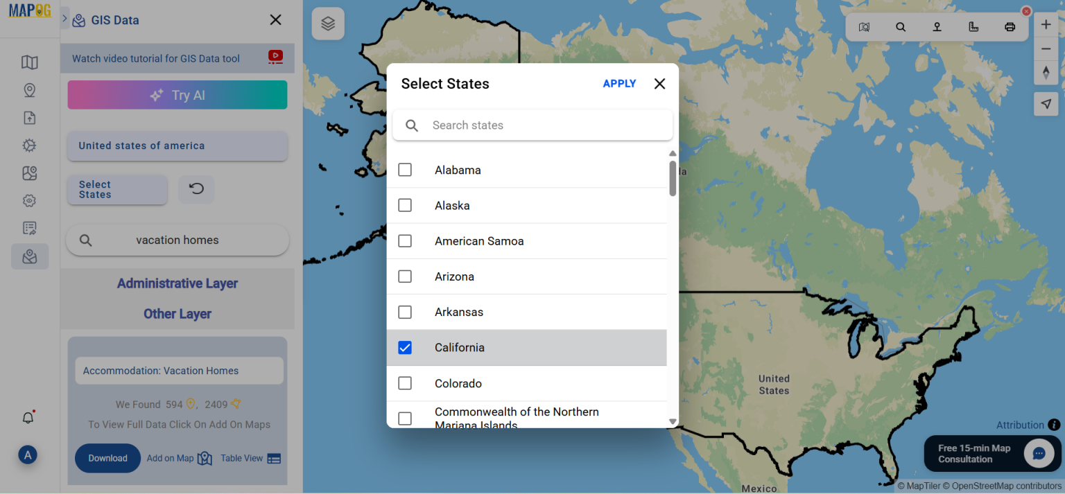 Download Vacation Homes Data in Shapefile, KML, MID & more