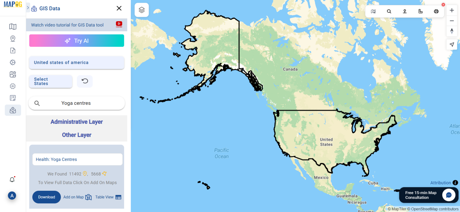 Download Yoga Centers Data for GIS Mapping | Shapefile, KML, GeoJSON