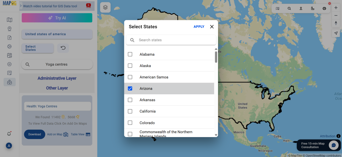 Download Yoga Centers Data for GIS Mapping | Shapefile, KML, GeoJSON