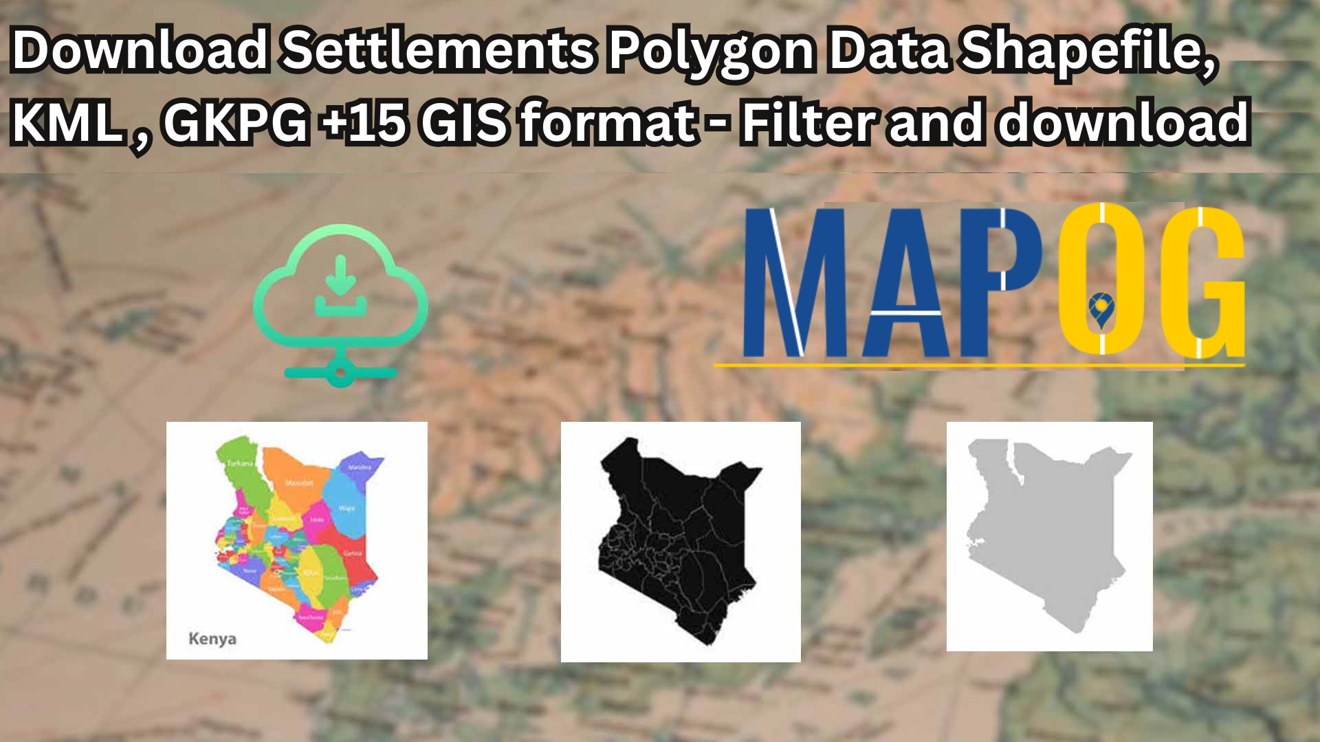 Download Settlements Polygon Data in Shapefile, KML, MID +15 GIS Formats