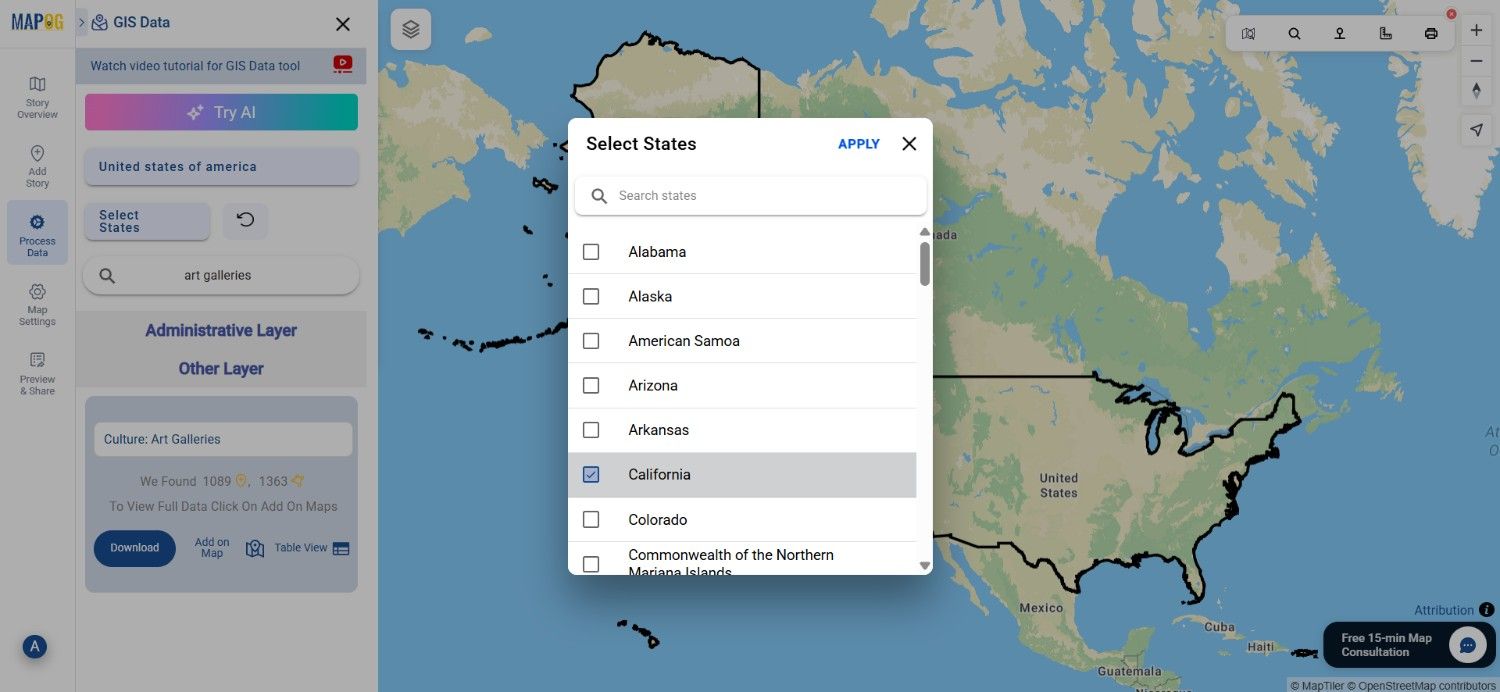 Art Galleries Data Download – Shapefile, KML, GeoJSON, and CSV for GIS Mapping
